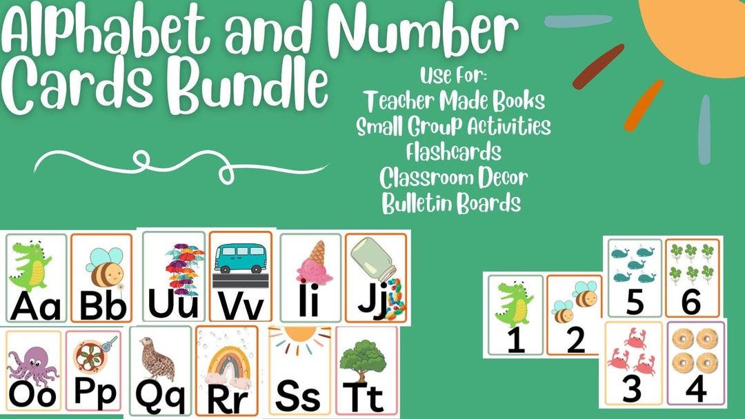 BUNDLE Letter and Numbers - Pre-kindergarten Class Decor Head Start ...