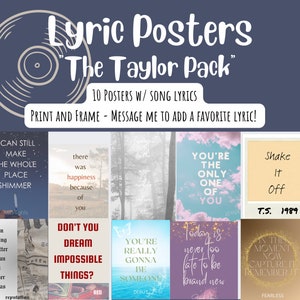 Taylor Swift Inspirational Classroom Posters Character Education ...