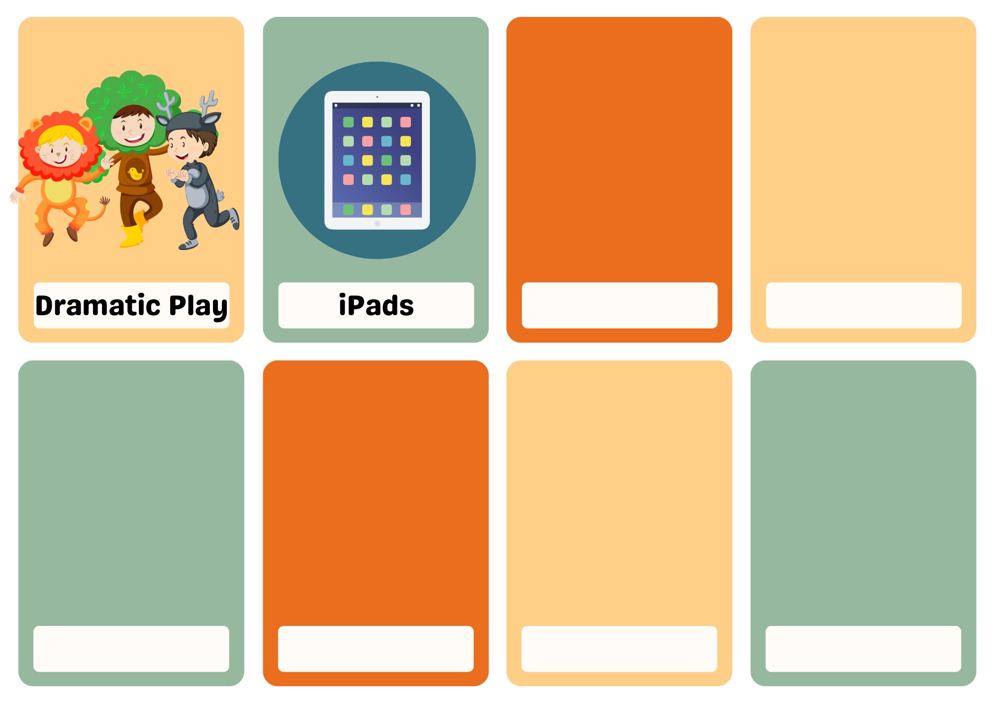 Center Tags With Classroom Labels (including Learning Goals) Pre-k ...