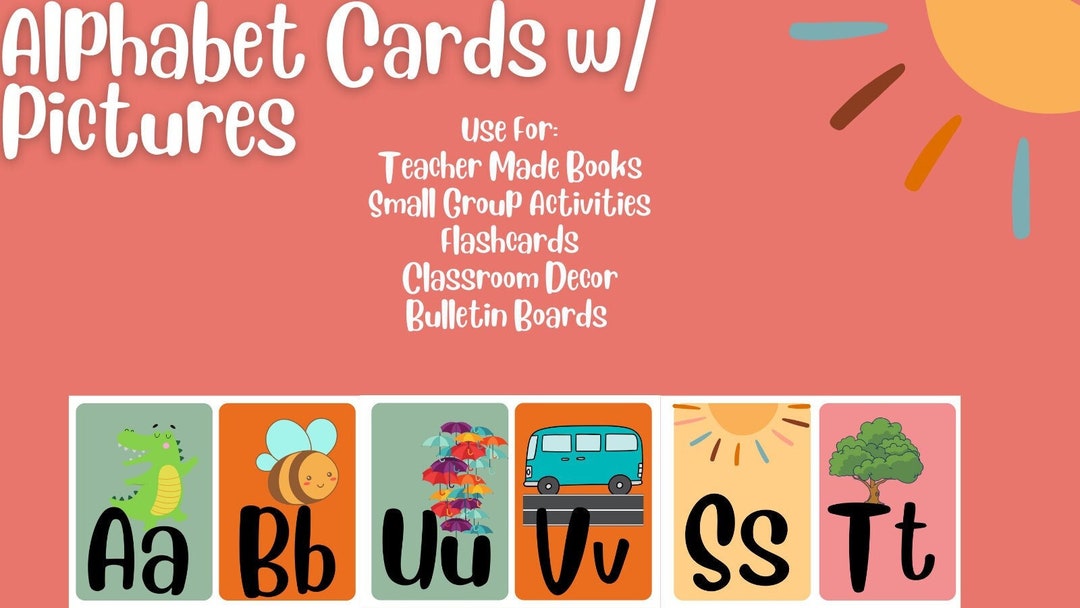 Alphabet Letters Set Classroom Theme Decor Kindergarten Prek Literacy ...