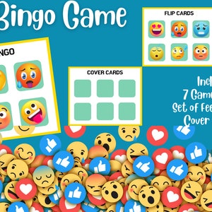 Emoji Bingo Social Emotional Learning Feelings Lessons Unit Pre ...