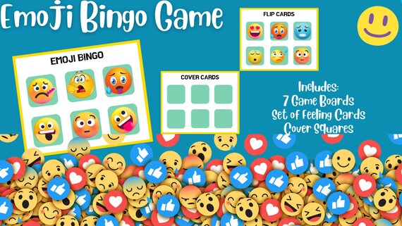 Emoji Bingo Social Emotional Learning Feelings Lessons Unit - Etsy