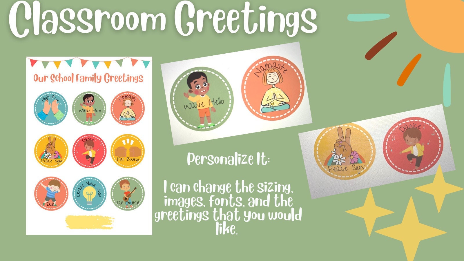 Student Teacher Morning Greetings Back to School Classroom Community ...