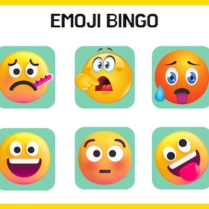 Emoji Bingo Social Emotional Learning Feelings Lessons Unit Pre ...