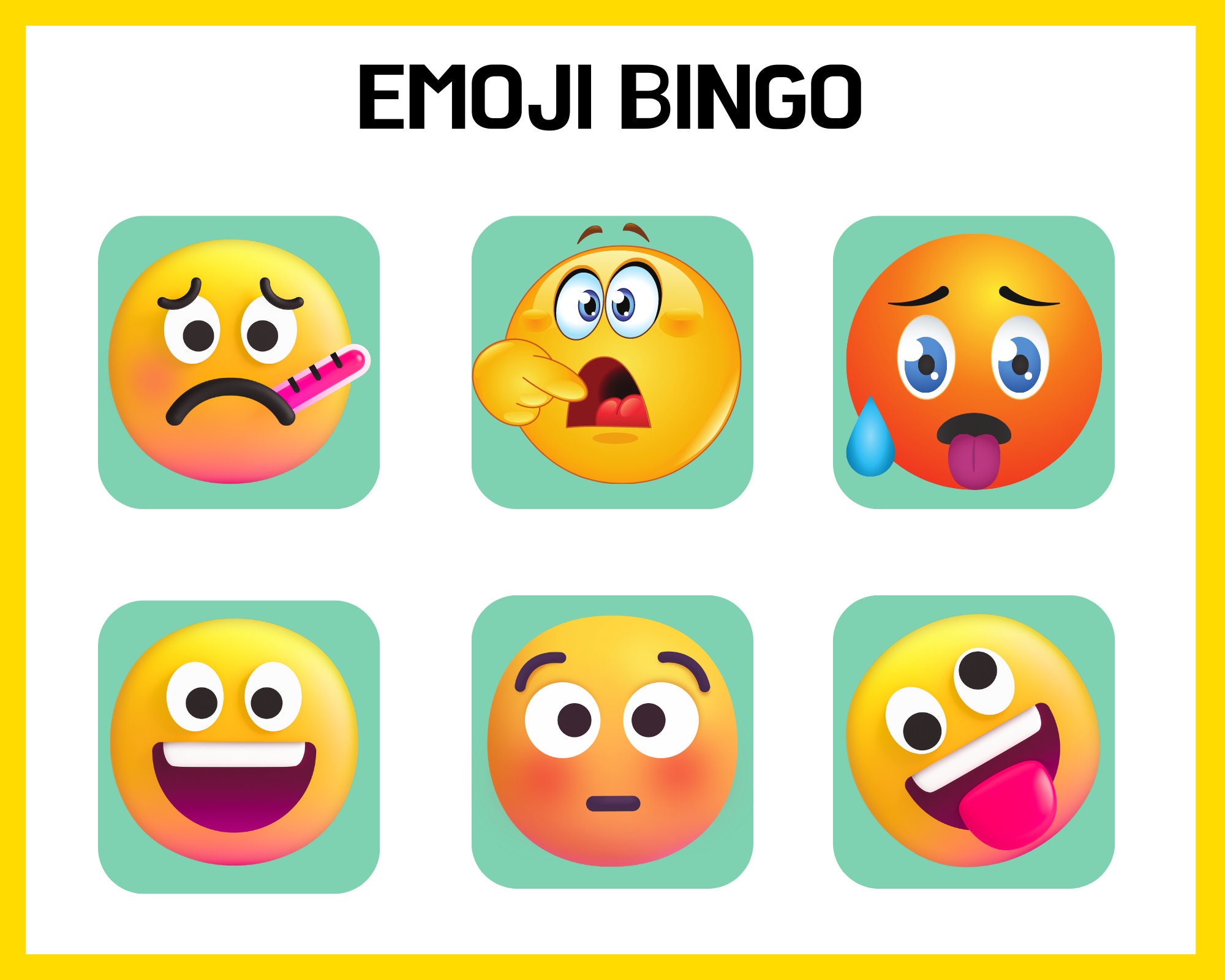 Emoji Bingo Social Emotional Learning Feelings Lessons Unit Pre ...