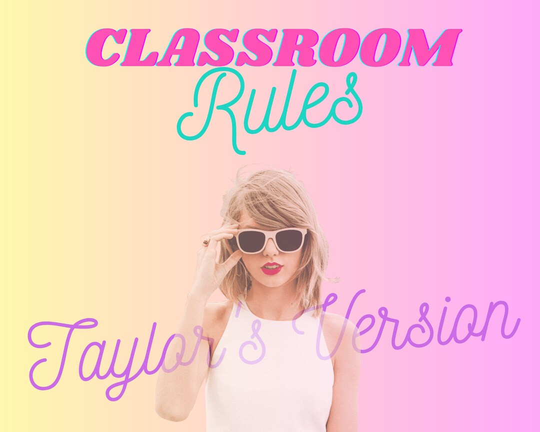 Taylor Swift Classroom Rules Elementary Middle School Classroom Decor ...