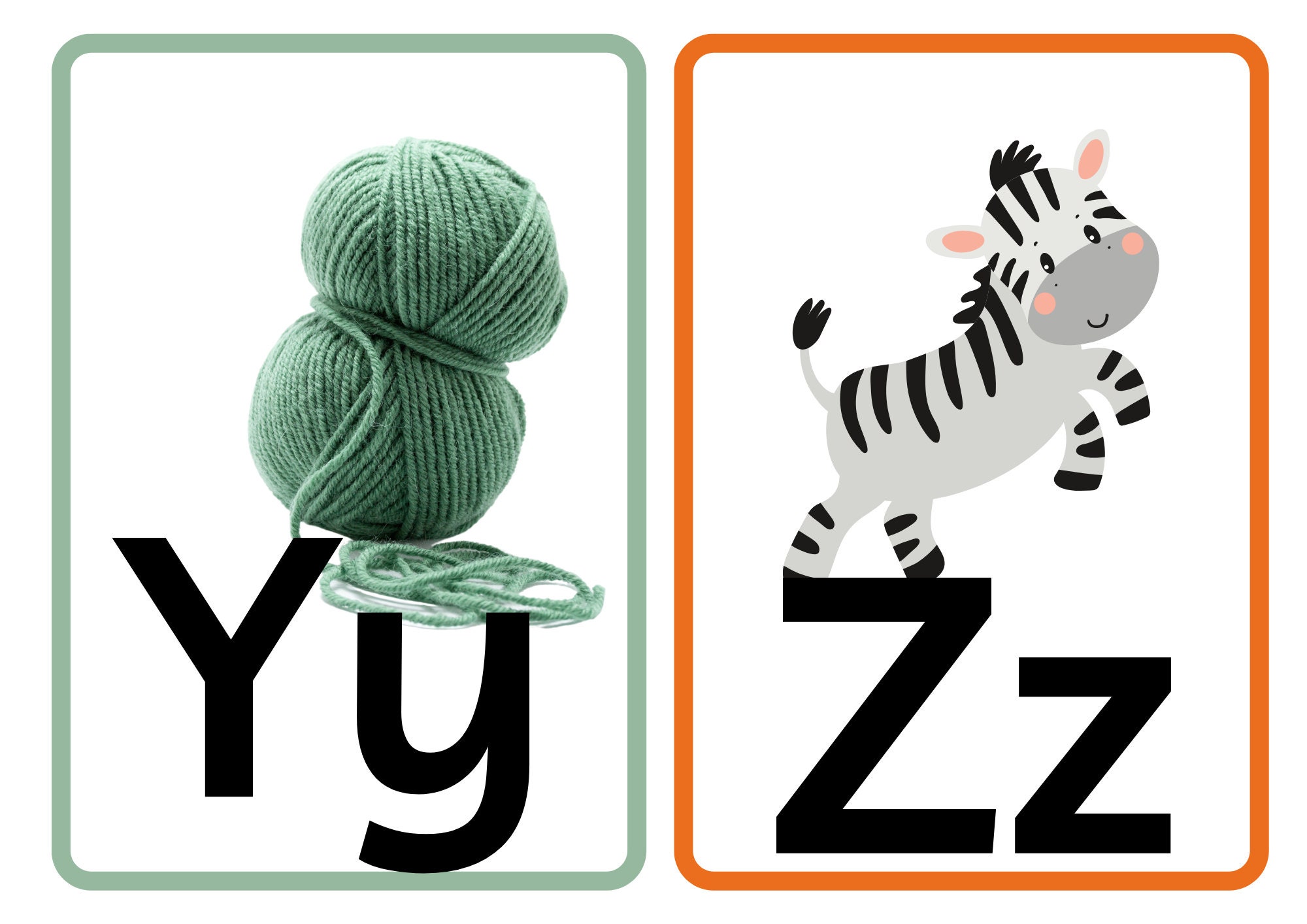 Alphabet Letters Set W/ Pictures Classroom Decor Head Start Prek ...