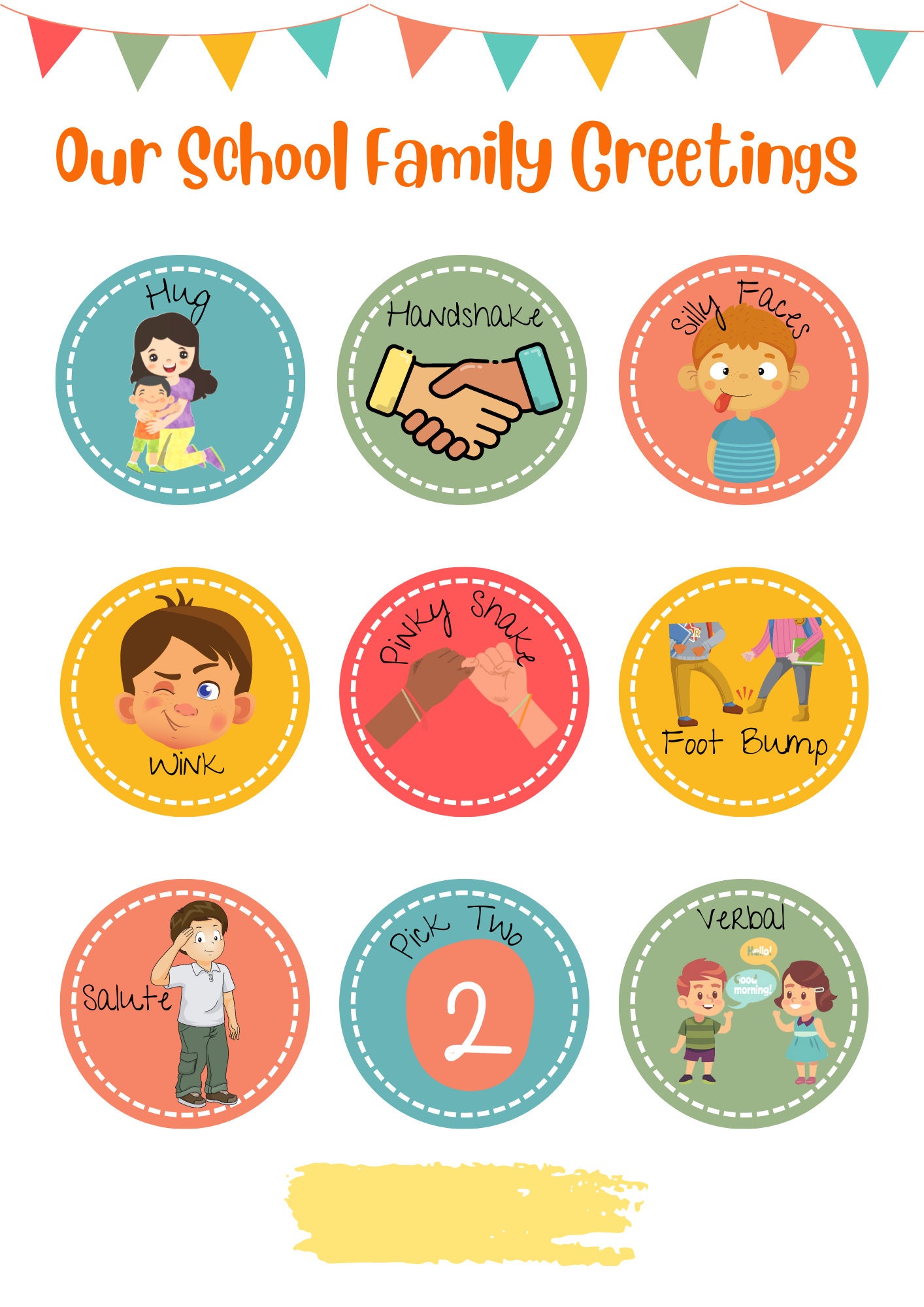 Student Teacher Morning Greetings Back to School Classroom Community ...