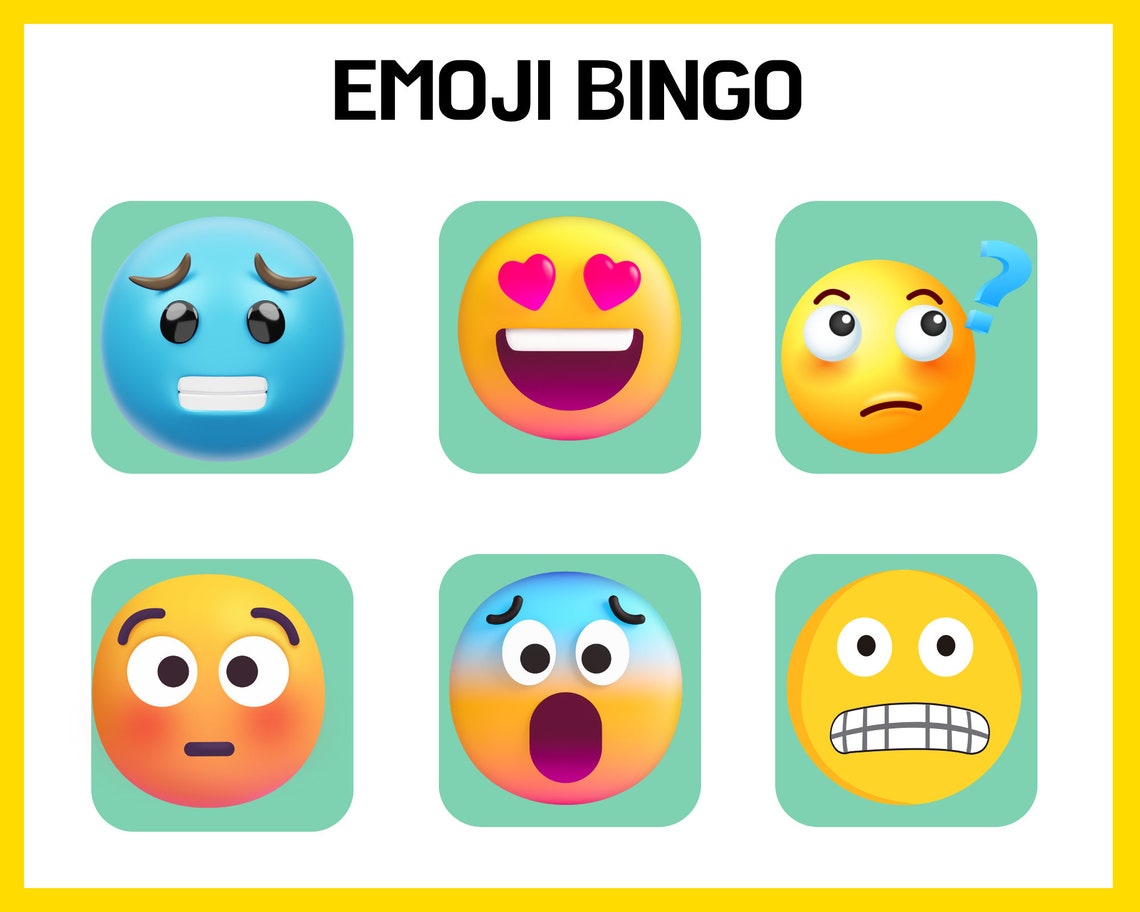 Emoji Bingo Social Emotional Learning Feelings Lessons Unit Pre ...