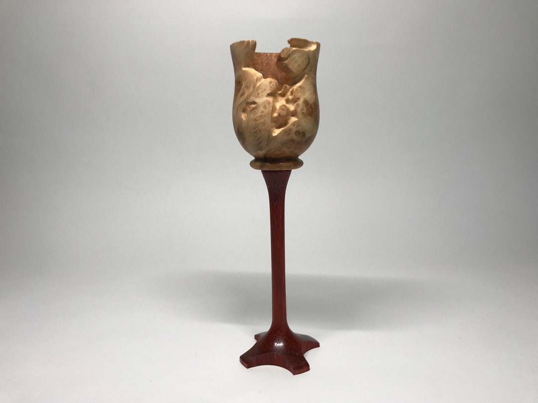 Handmade Burl and Paduk Goblet - Etsy