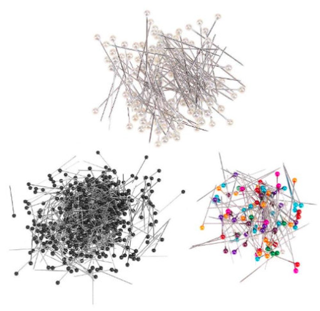 40 PCS Pearl Round Head Pins Sewing Corsage Straight DIY Dressmaking ...