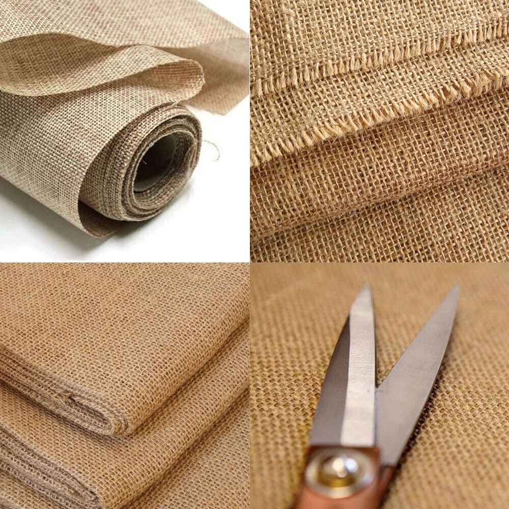 Hessian Fabric Natural Jute Burlap 60" 150cm Wide Craft Wedding Decor ...
