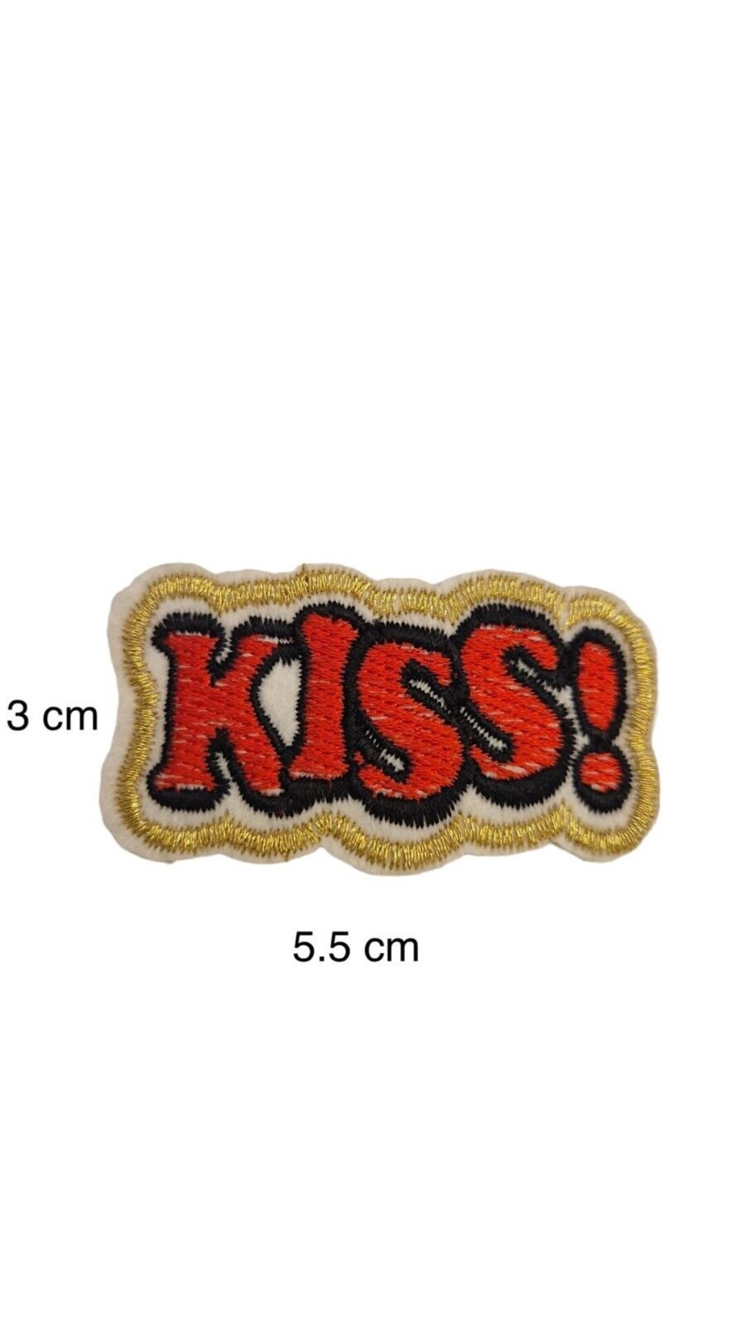 Kiss Logo Badges Fabric Iron on Patches Transfers Embroidered Applique ...