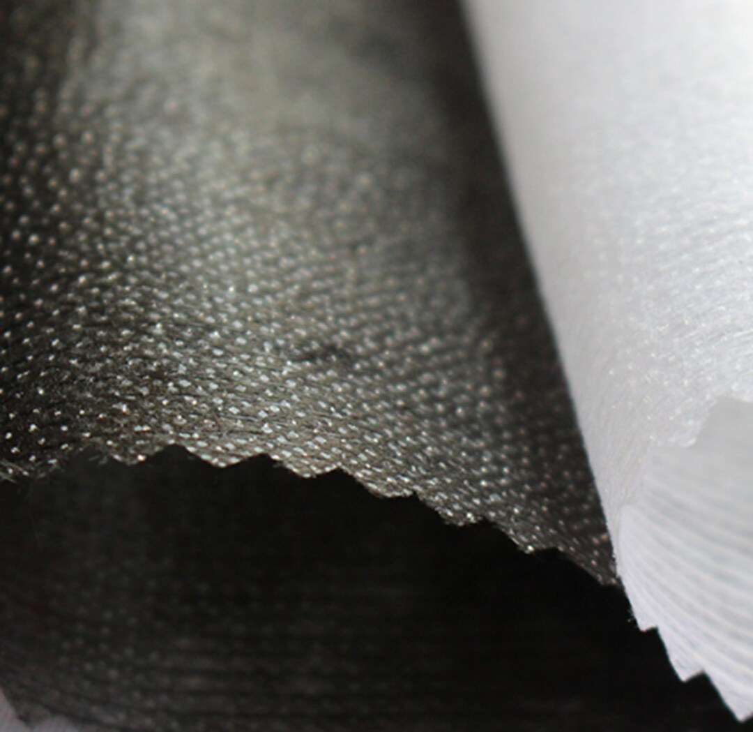 Iron on Fusible Interfacing WHITE BLACK Heavy Weight Fabric 100cm Wide ...