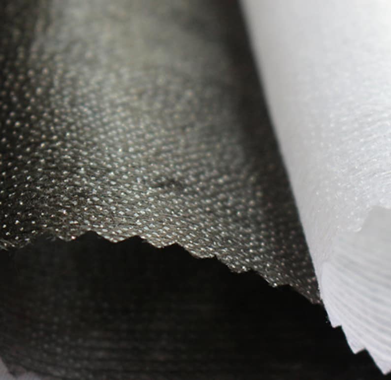 Iron on Fusible Interfacing Black Heavy Weight Fabric 100cm Wide per ...
