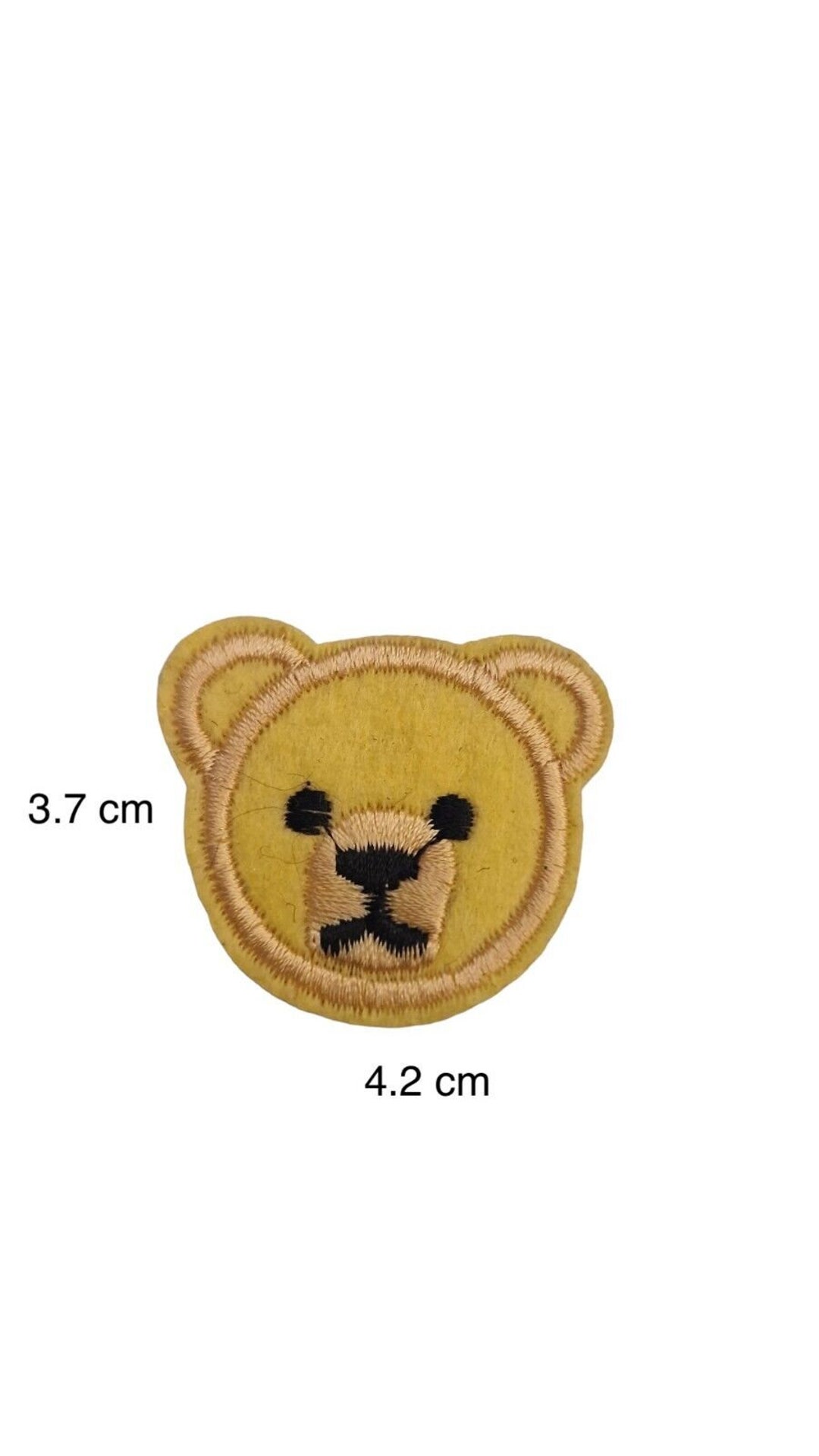 Teddy Face Badges Fabric Iron on Patches Transfers Embroidered Applique ...