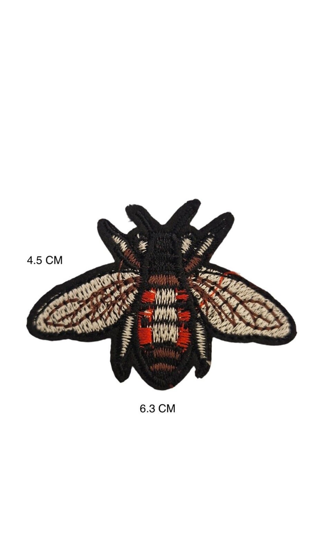 Dark Wasp Badges Fabric Iron on Patches Transfers Embroidered Applique ...