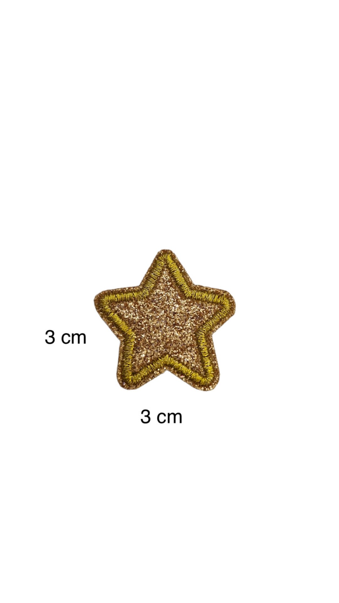 Gold Star Badges Fabric Iron on Patches Transfers Embroidered Applique ...