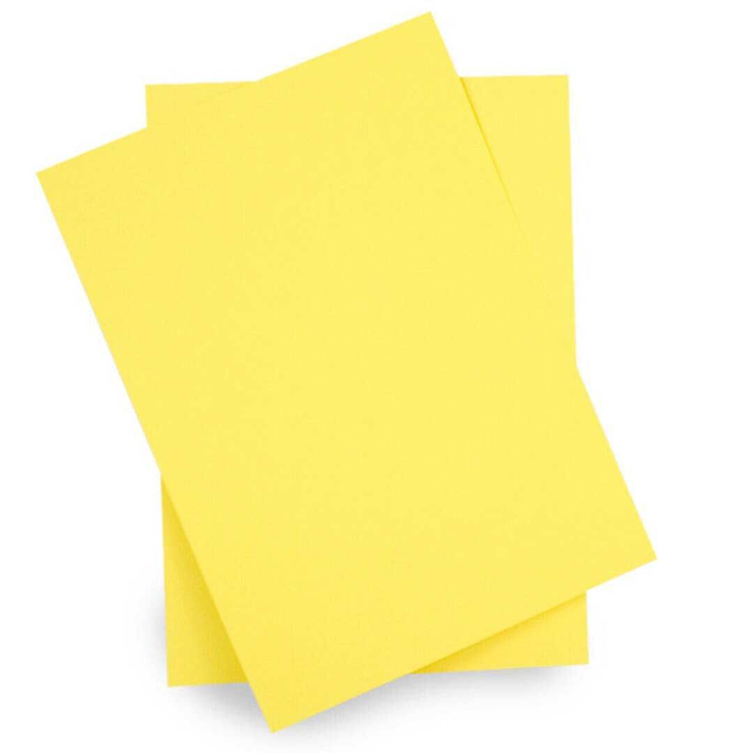 YELLOW A4 Coloured Craft Card 160gsm - Choose Colour and Pack Size Free ...
