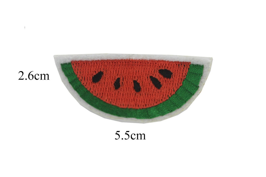 Watermelon Slice Badges Fabric Iron on Patches Embroidered Applique - Etsy