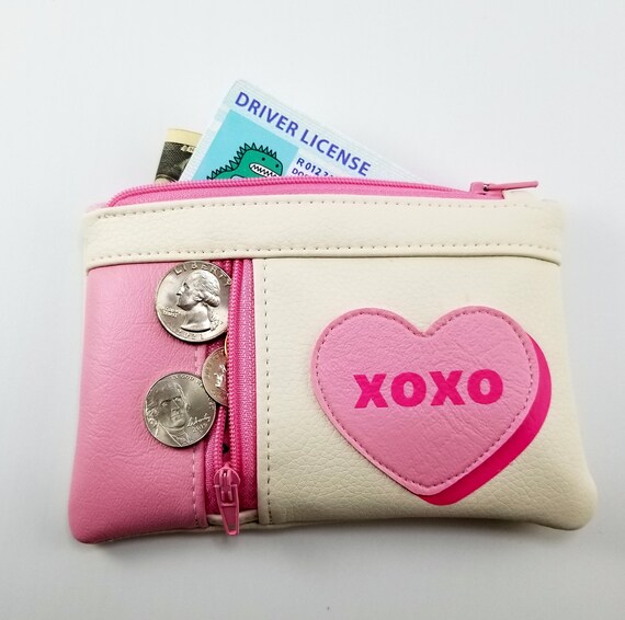 Pink Candy Heart Mini Wallet Cute Coin Purse Small Wallet | Etsy