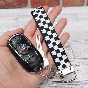 Checkered Flag Lanyard Keychain, Race Car Key Fob, Racing Driver Key ...