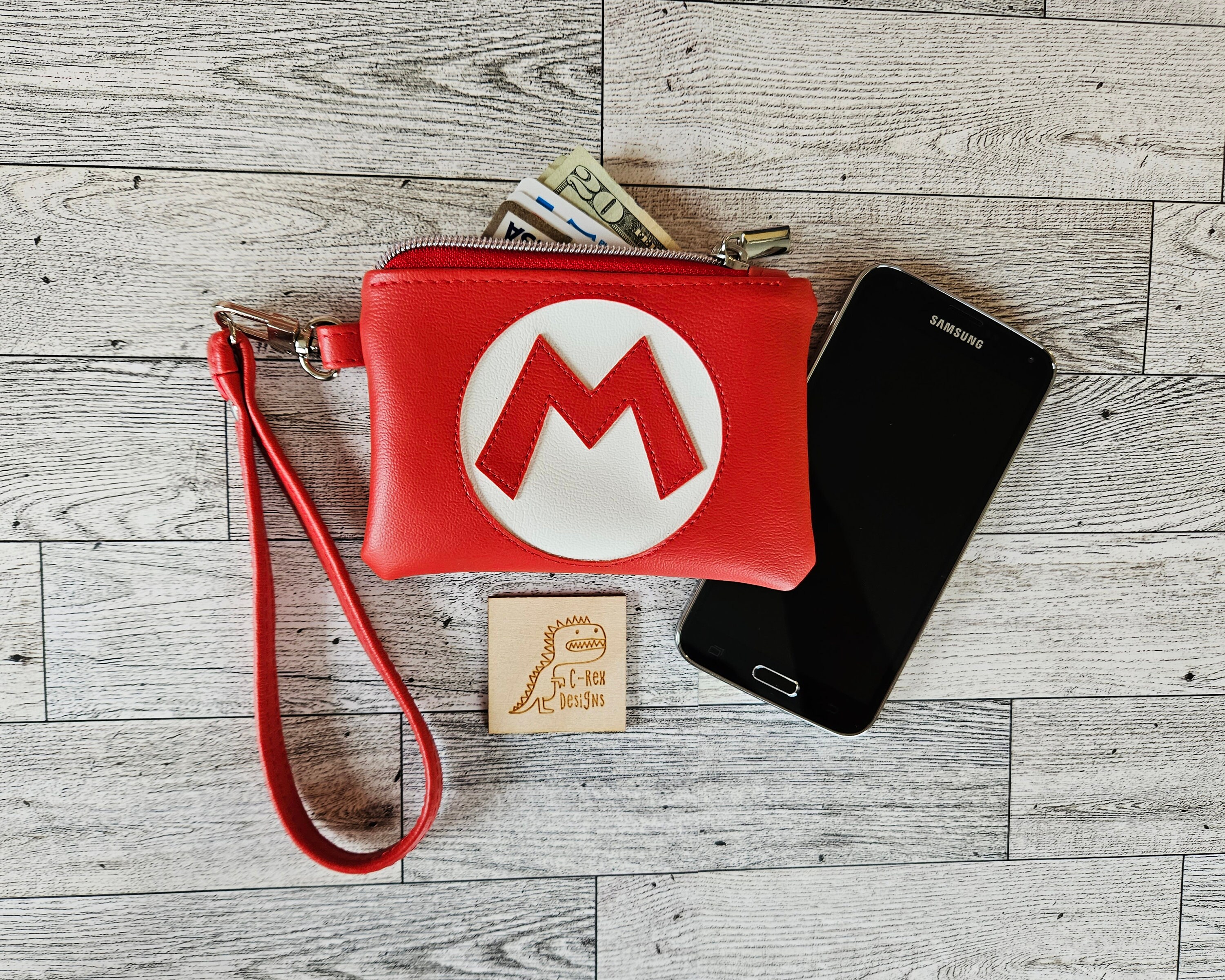 Video Game Plumber Mini Wristlet, Cute Keychain Wallet, Gift for Gamer ...