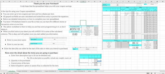 Coupon Worksheet - Etsy