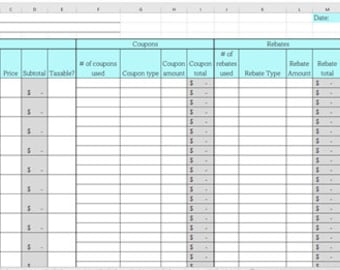 Coupon Worksheet - Etsy
