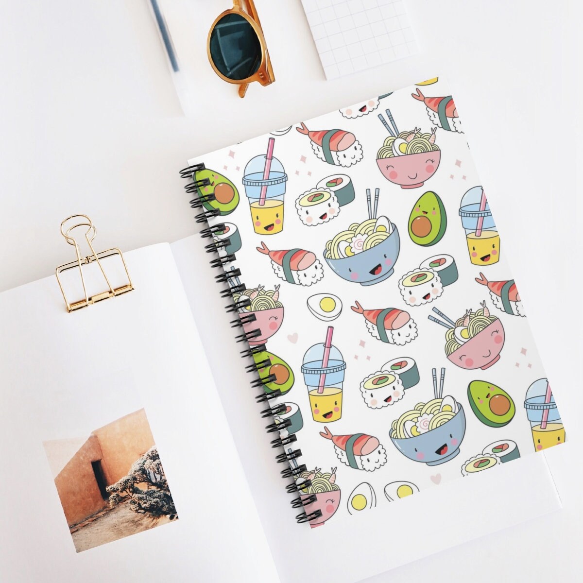 Kawaii Foods Spiral Notebook - 118 Ruled Line Pages; Homework ...