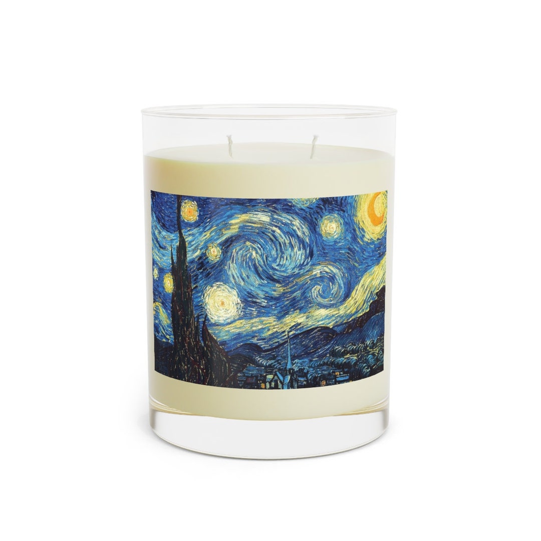 Starry Night Van Gogh Art Scented Candle - Full Glass, 11oz - Etsy