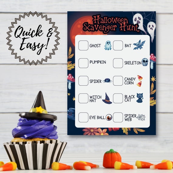 Halloween Party Scavenger Hunt INSTANT Digital DOWNLOAD PDF | Etsy