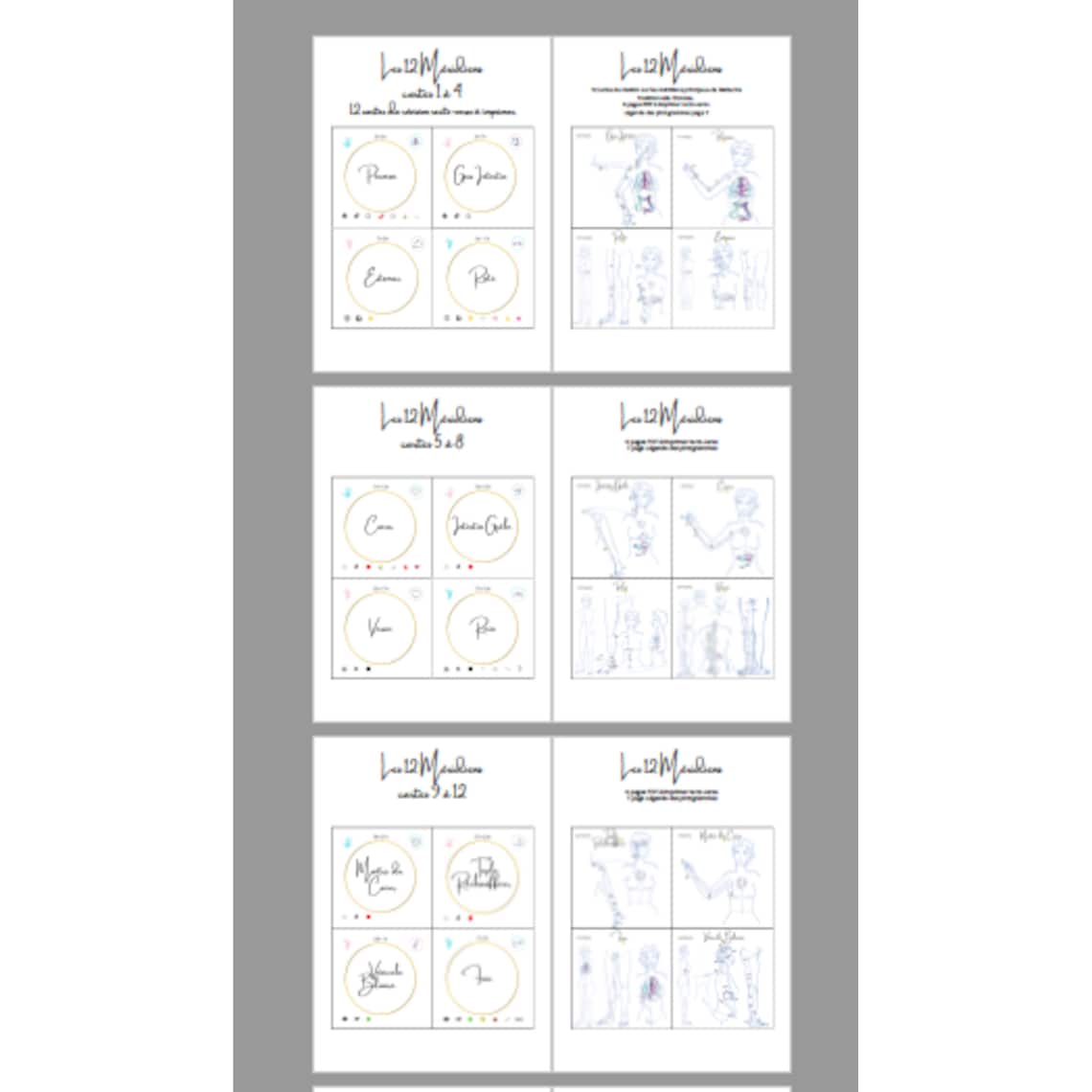 PDF à imprimer 12 cartes de révision des méridiens, Cartes imprimables ...