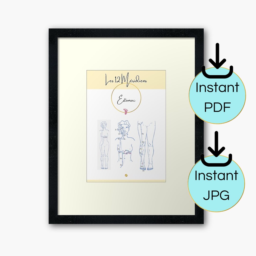 Stomach Meridian Poster, Printable Poster, Printable Poster, PDF, JPG ...