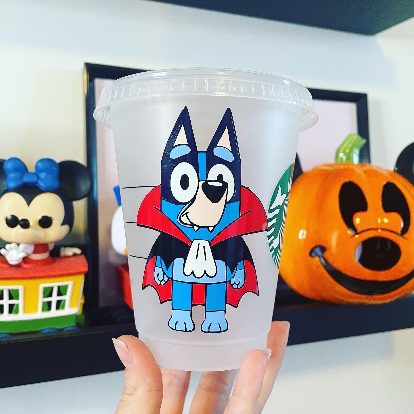 Bluey or Bingo Halloween Cold Cups Trick or Treat Ideas Iced Coffee ...