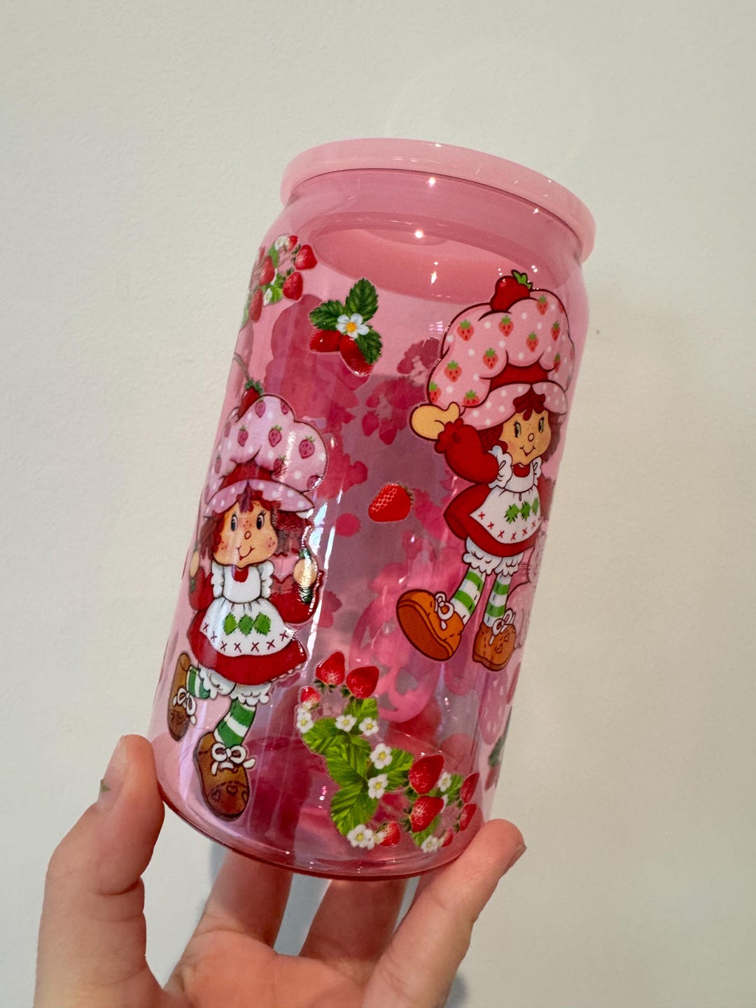 Strawberry Shortcake Can Shape Plastic Cup Character 16oz Can Cup UV ...