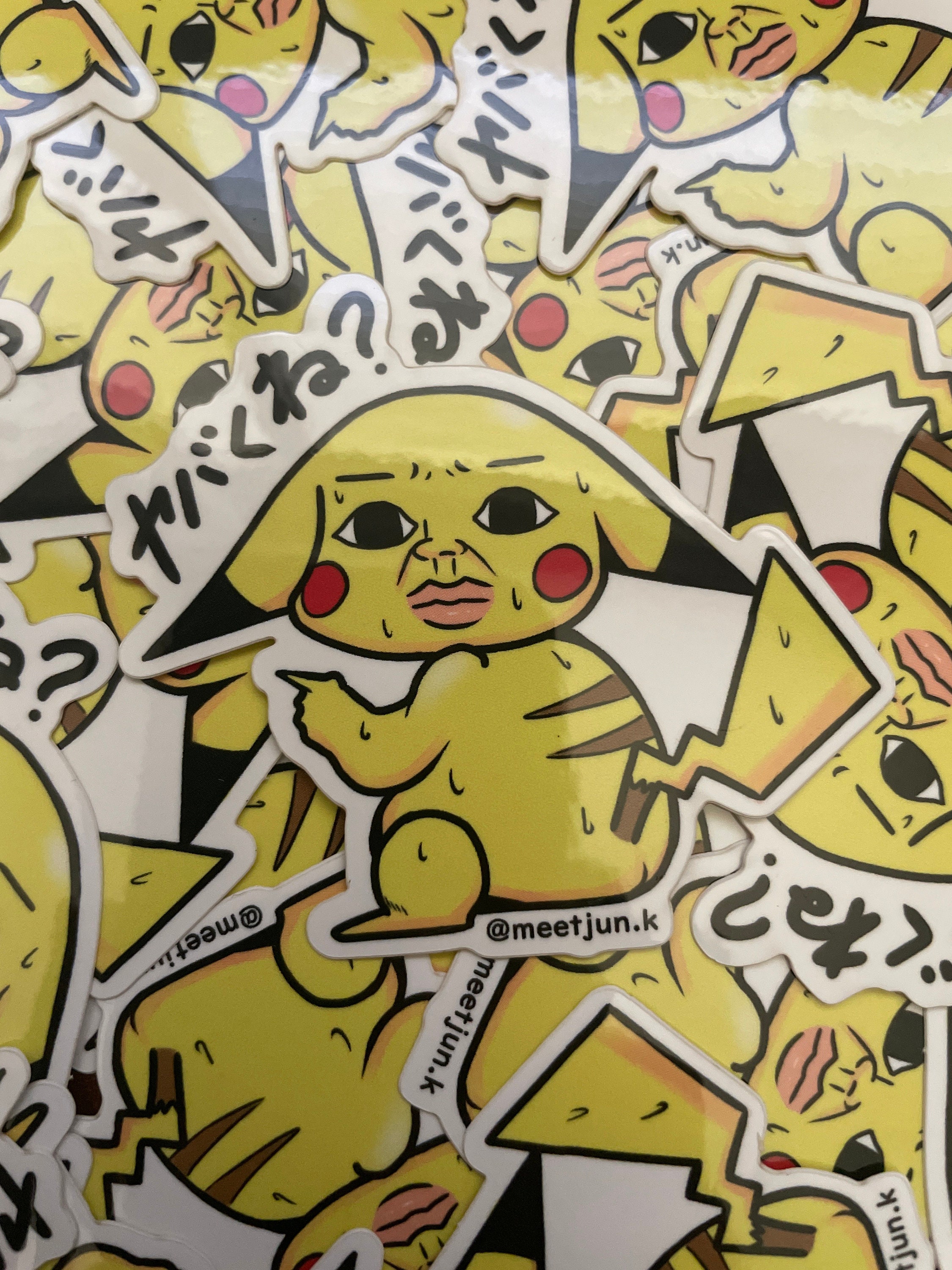 Pokemon Pikachu Waterproof Vinyl Sticker Laptop Sticker Water Bottle ...