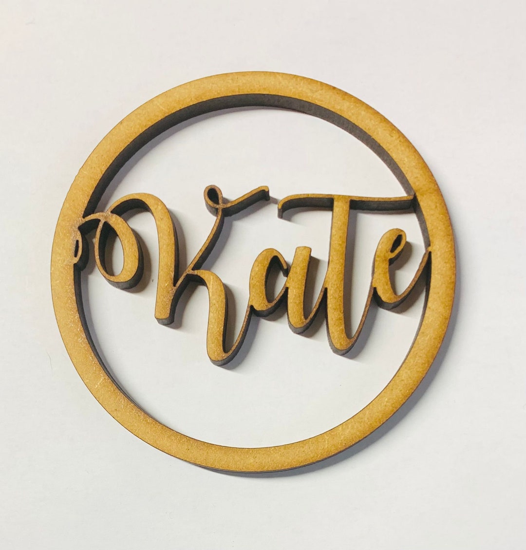 Laserkris Personalised Name Text Hoop Circle Sign Wall Plaque Decor ...