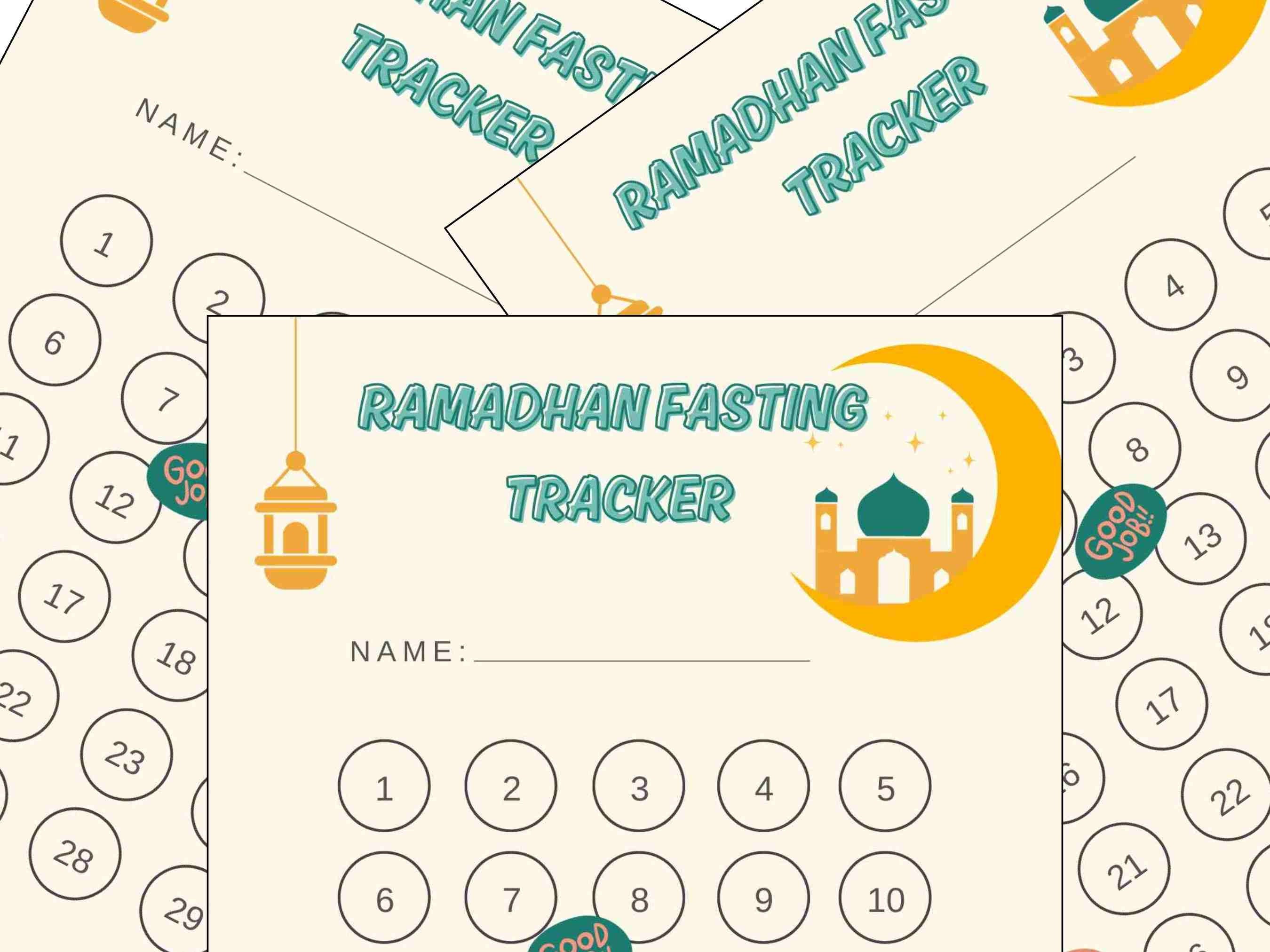 Printable Kids Ramadan Fasting Tracker Ramadan Planner, Ramadan Log ...