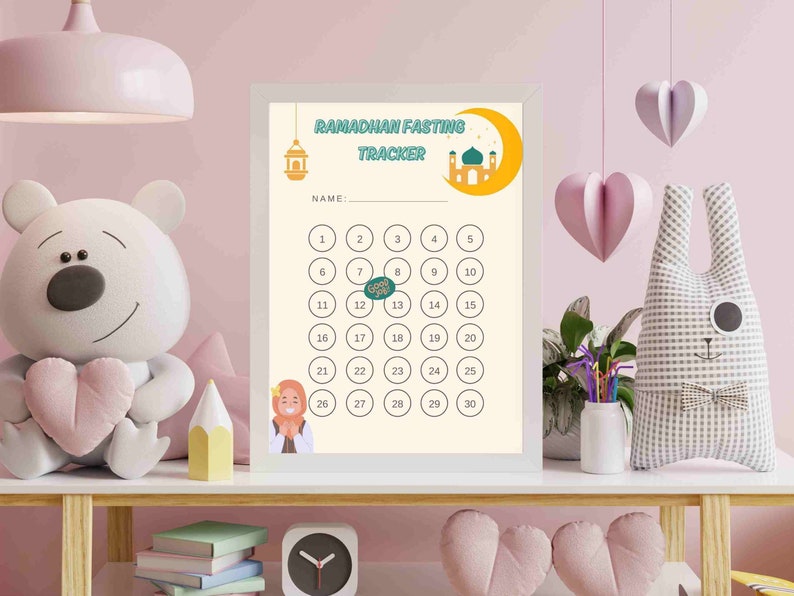 Printable Kids Ramadan Fasting Tracker Ramadan Planner, Ramadan Log ...