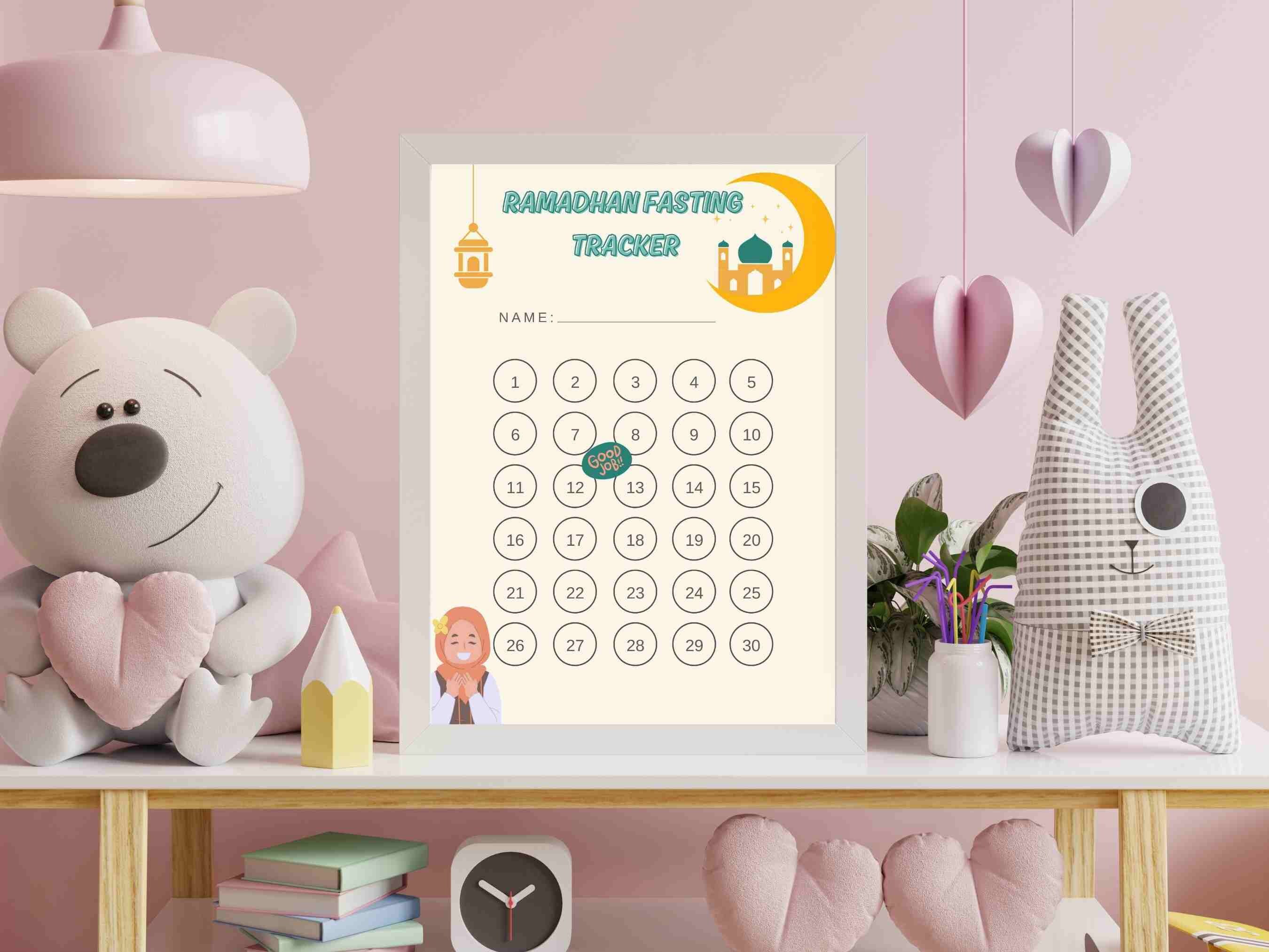 Printable Kids Ramadan Fasting Tracker Ramadan Planner, Ramadan Log ...