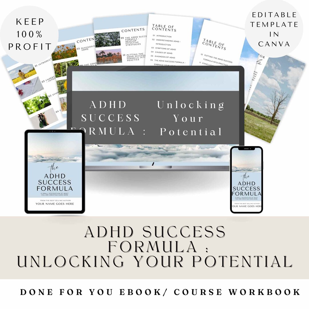 Done for You ADHD Success Formula Brandable Coaching Program,workbook ...