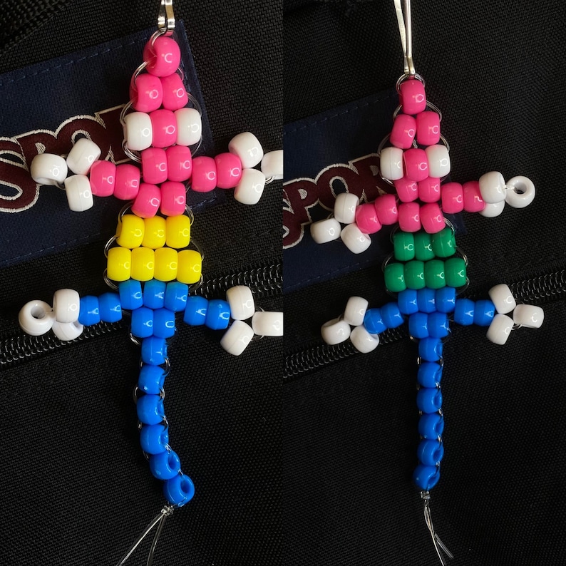Bead Lizard LGBT Pride Flag Keychain Rainbow Lesbian Gay - Etsy