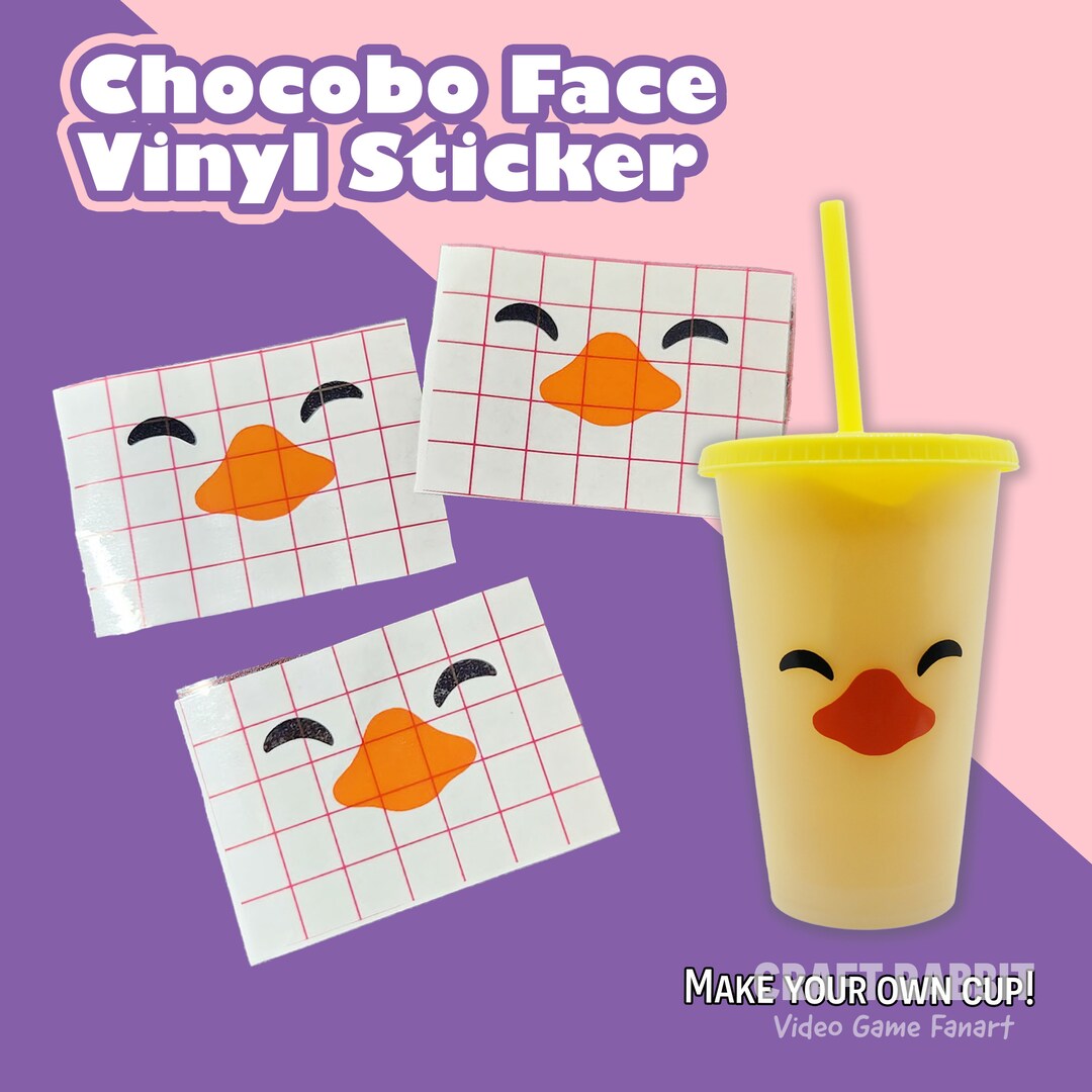 Chocobo Face Accents Vinyl Sticker, Final Fantasy - Etsy