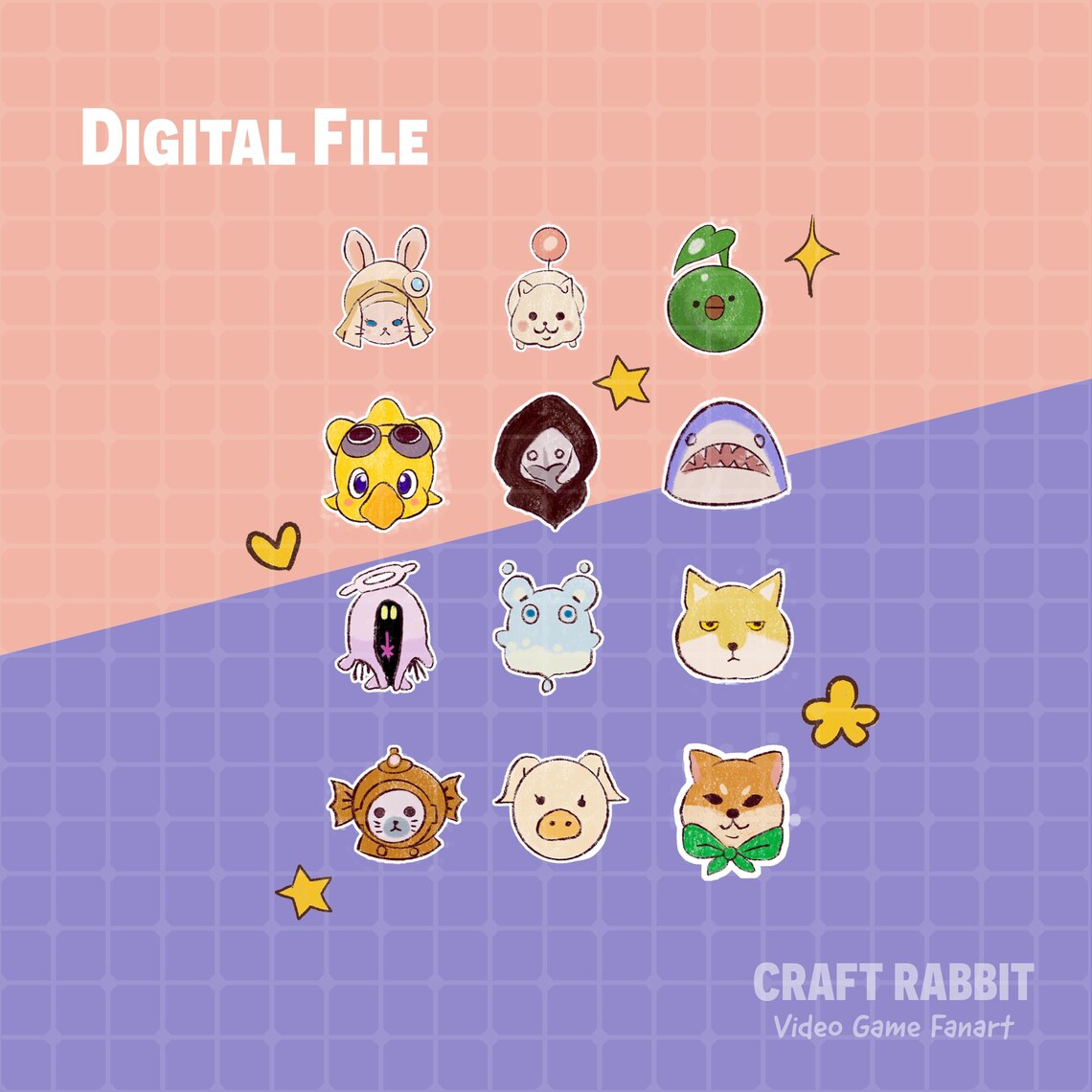 Final Fantasy XIV Minions Digital Emote Ver 2 /png and Gif/animated - Etsy