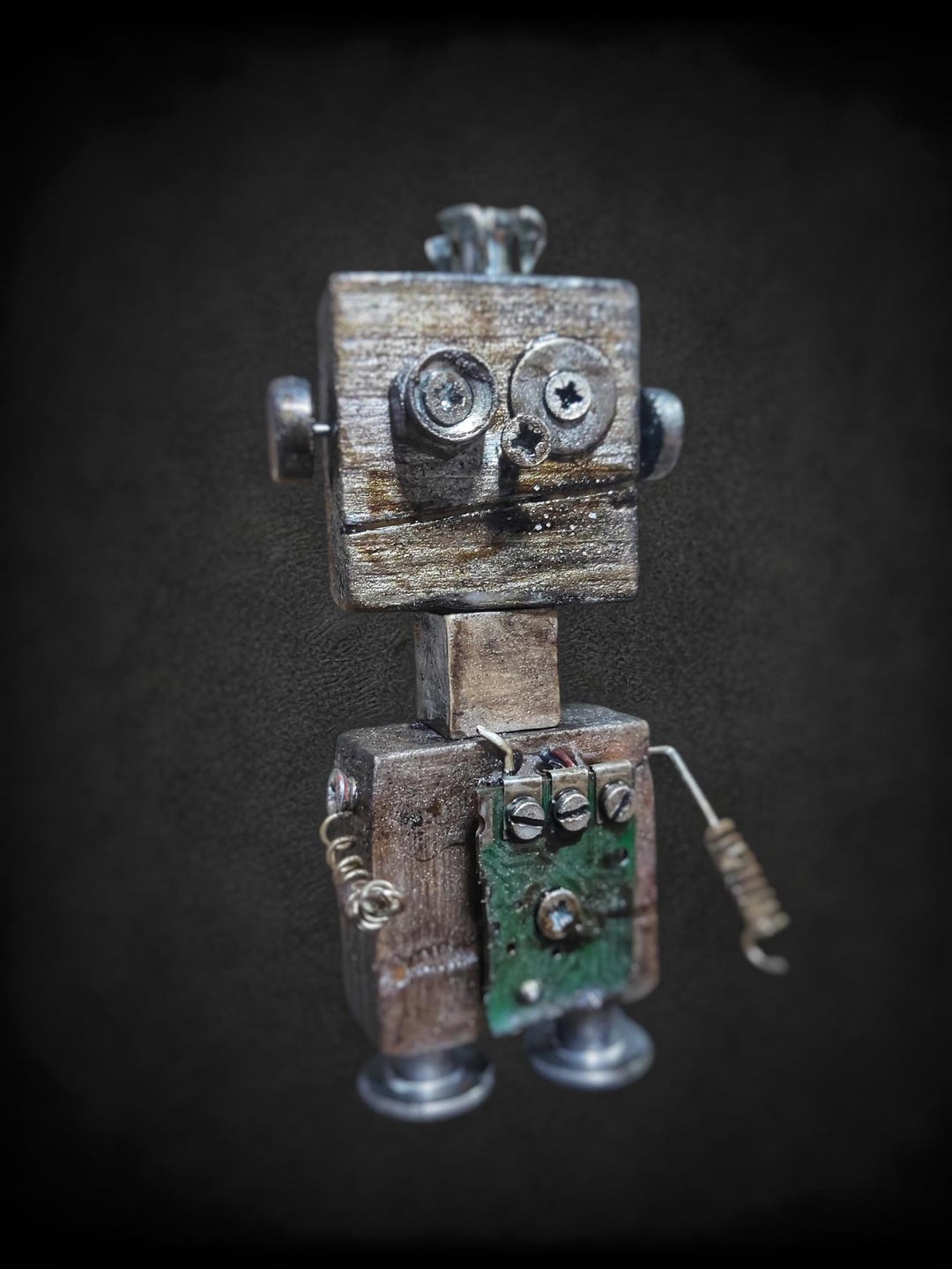 Handmade Wood and Metal Robot Toy - Etsy
