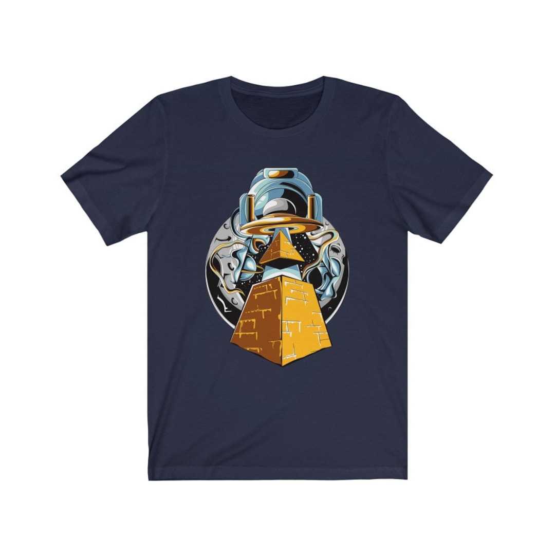 Ancient Pyramid UFO Psychedelic Graphic T-shirt - Printed Trippy UFO ...