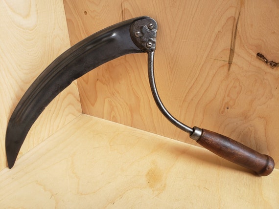 Antique Hand Scythe Lightly Restored Clover Design on Handle - Etsy