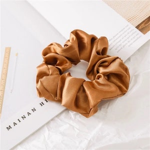 6-pieces Silk-satin Hair Scrunchy Value Set Neutral Color Scrunchies ...