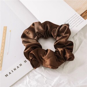 6-pieces Silk-satin Hair Scrunchy Value Set Neutral Color Scrunchies ...